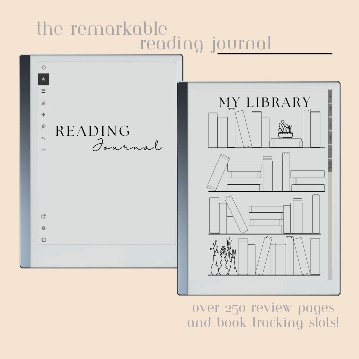 Remarkable Reading Journal - Etsy