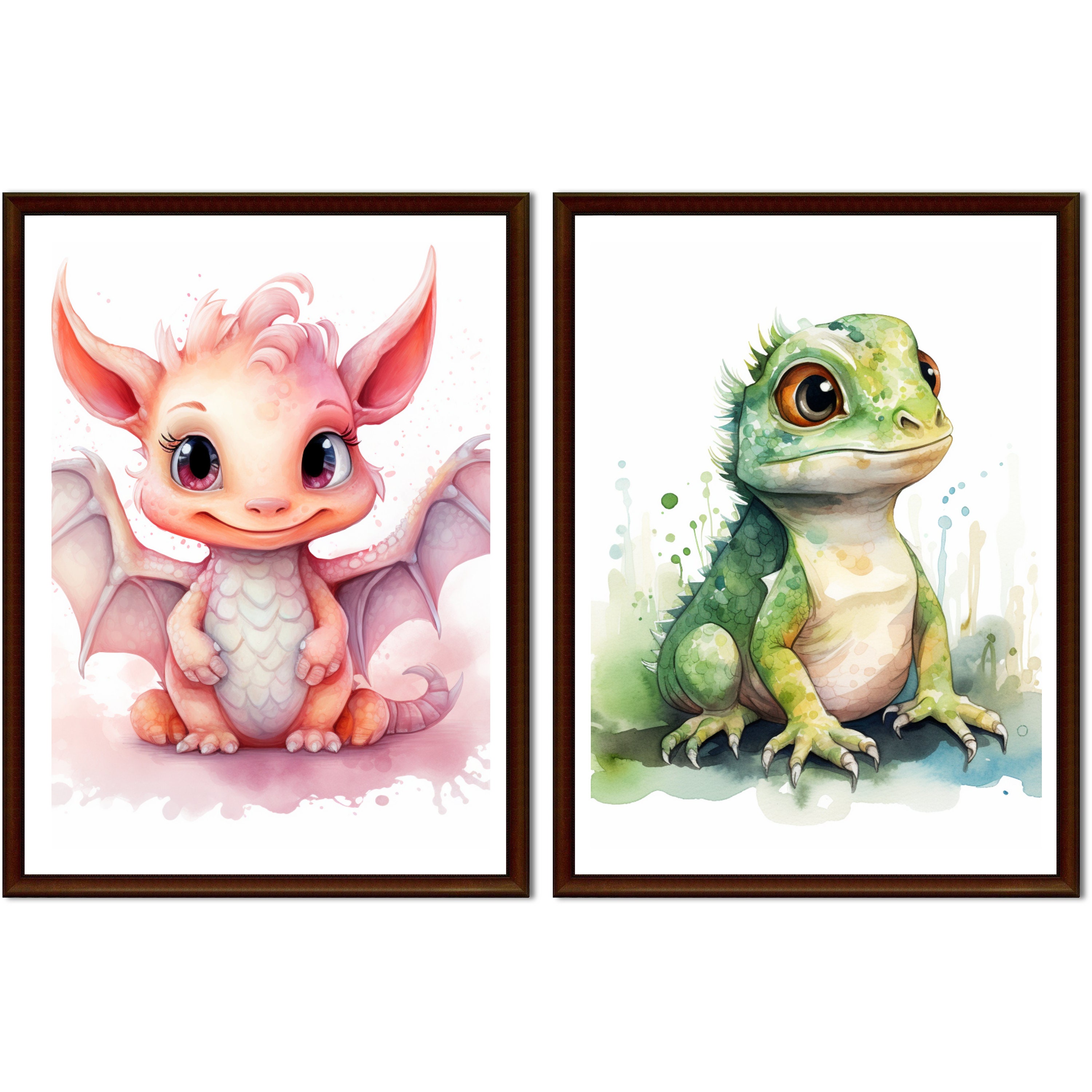 Mythical Creatures, Watercolor, Floral, Clipart, PNG Format, 10 High ...