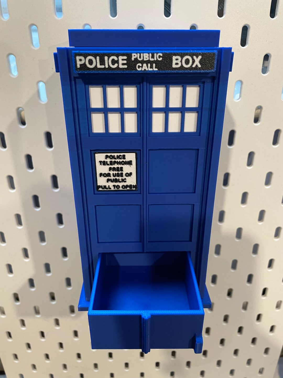 Tardis Police Box Themed Ikea Skadis Storage Box - Etsy