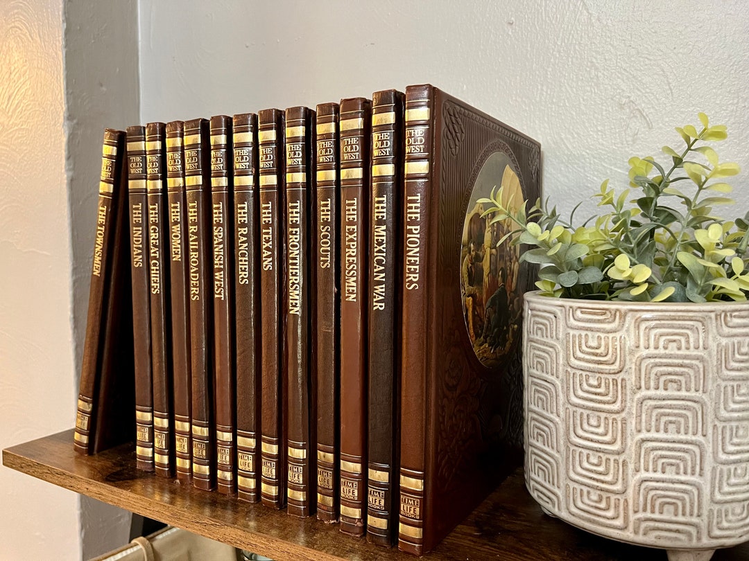 The Old West Leather Bound Books History Books Library Home Decor Time ...