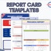 ESL Report Card Template Pack 8 Editable Designs for Teachers ...