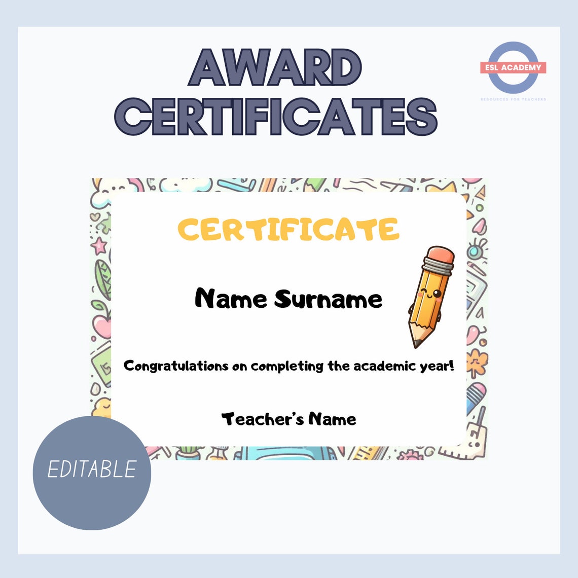 4 Cute Certificate Templates to Celebrate the End of the School Year ...