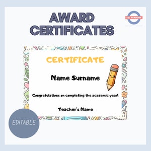 4 Cute Certificate Templates to Celebrate the End of the School Year ...