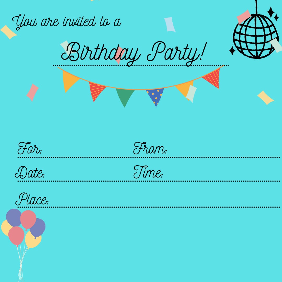 Birthday Invitation for Kids - Etsy