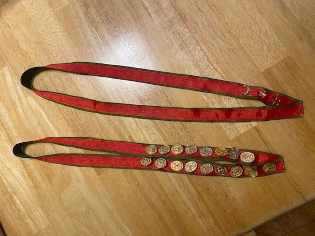 Parent Award Lanyard / Ribbon (red & Green) for Displaying of Rank and ...