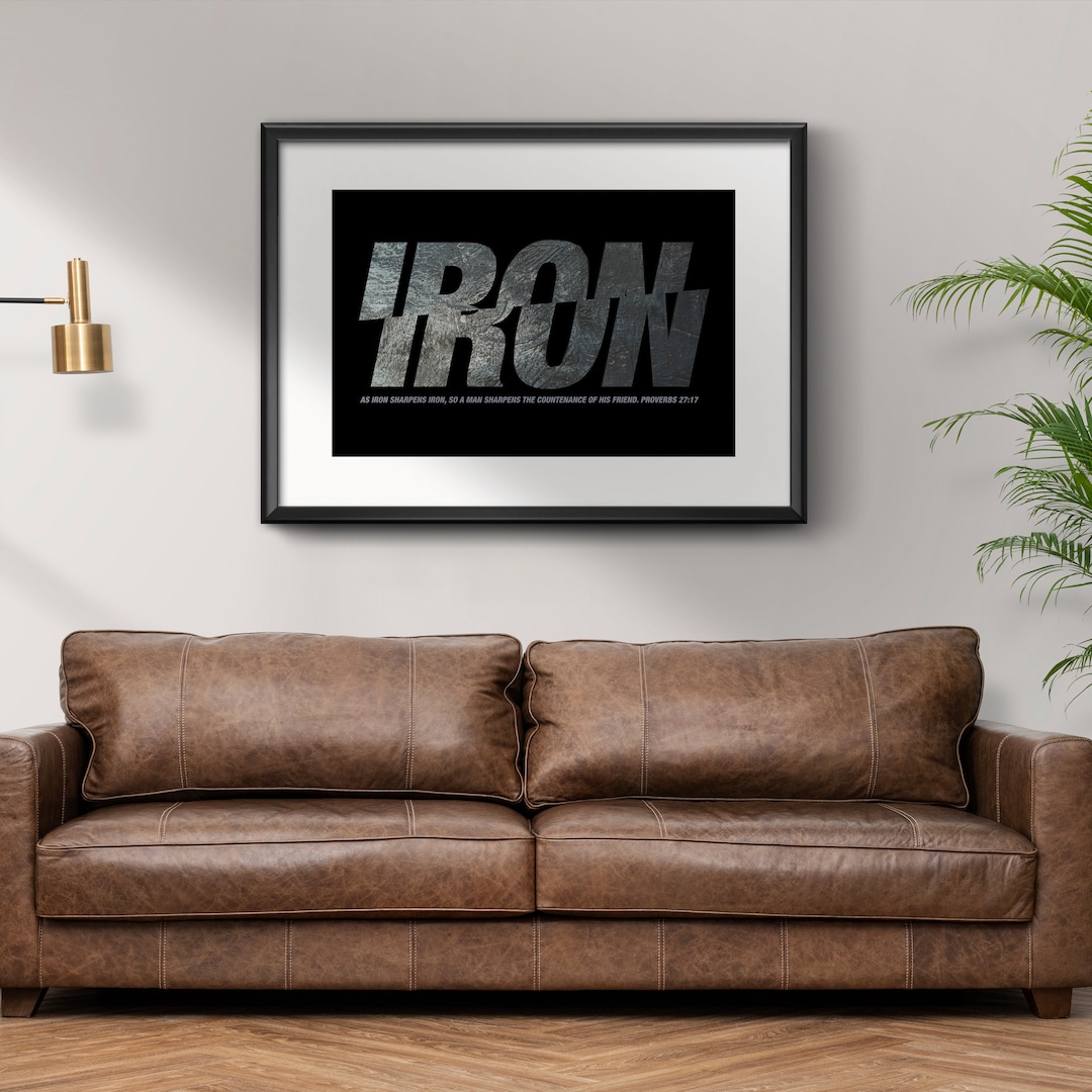 Iron Sharpens Iron, Proverbs 27 17 Bible Verse Wall Art, Scripture Wall ...