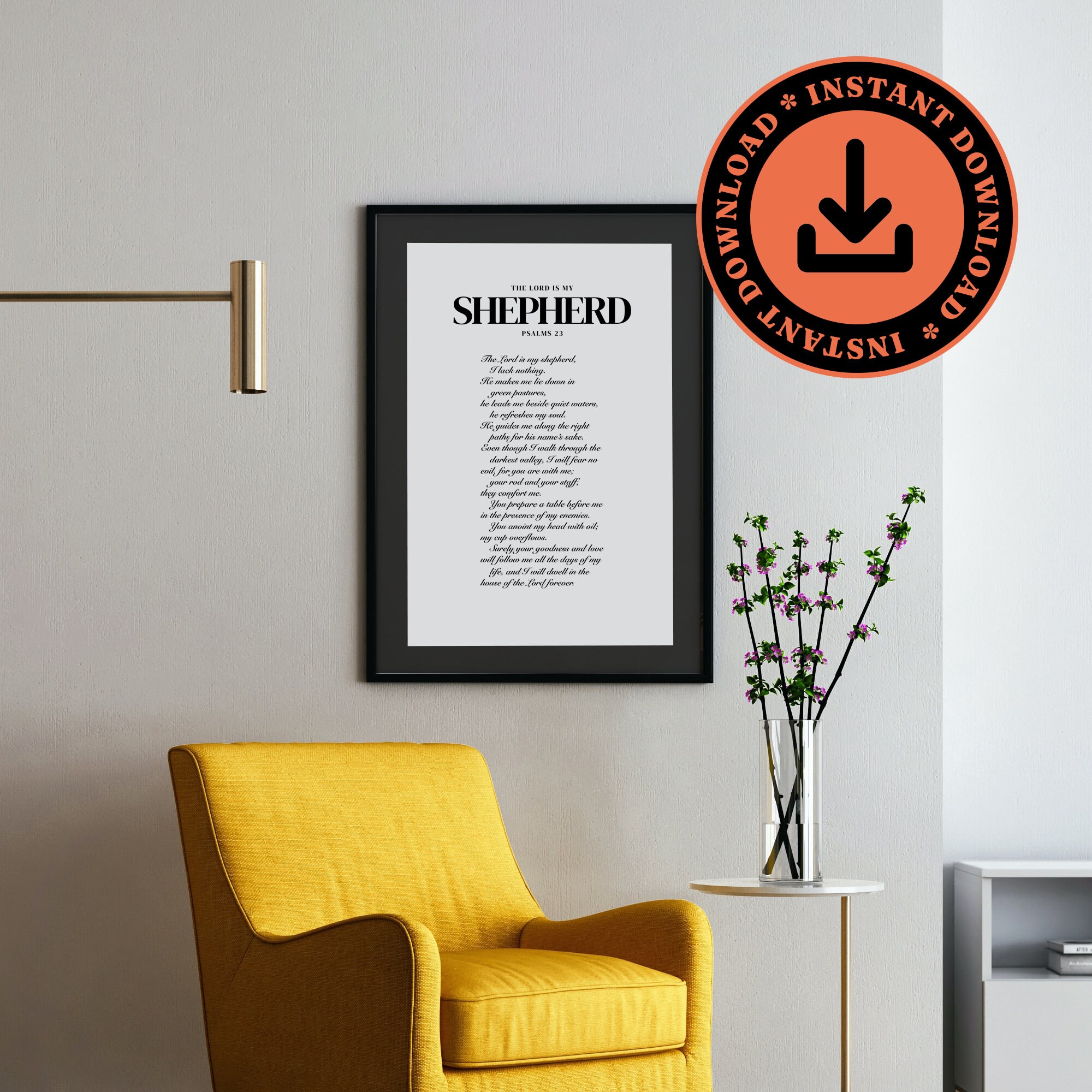 Psalm 23 NIV Bible Verse Wall Art Prints the Lord is My - Etsy Psalm 23 NIV Bible Verse Wall Art Prints the Lord is My - Etsy