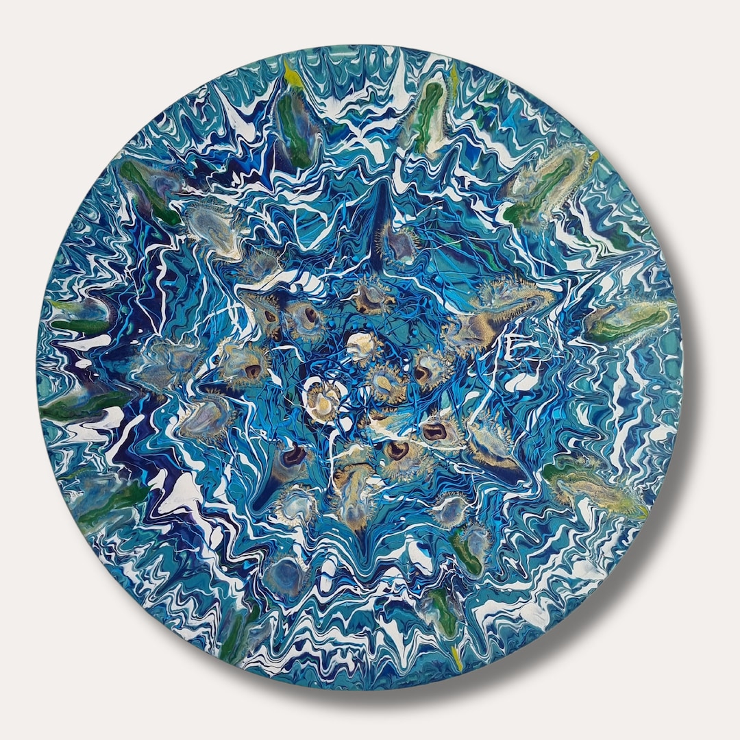 Converging Patterns Circular Abstract Art - Etsy