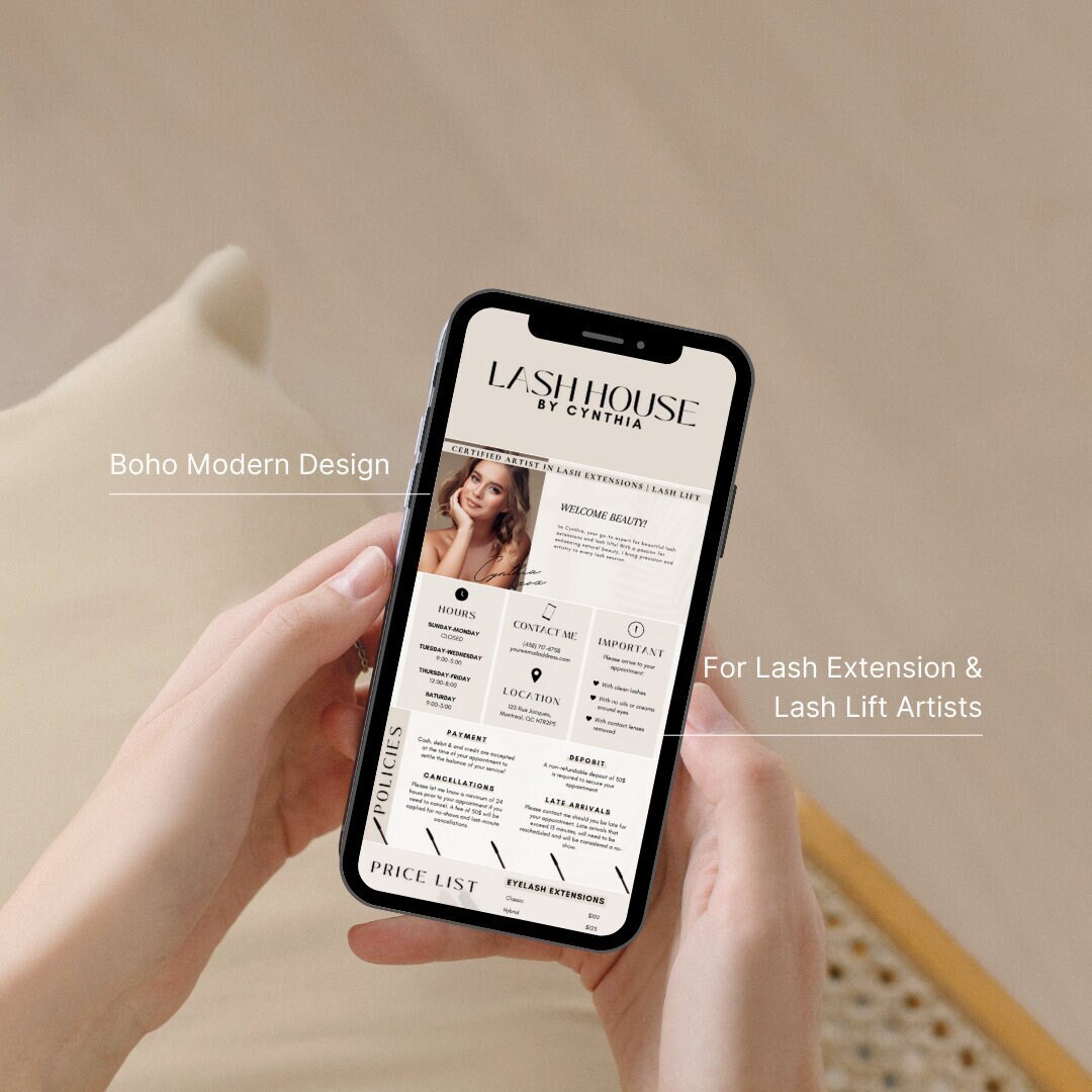 Boho Acuity Website Design Scheduling Template for Lash Artist DIY ...