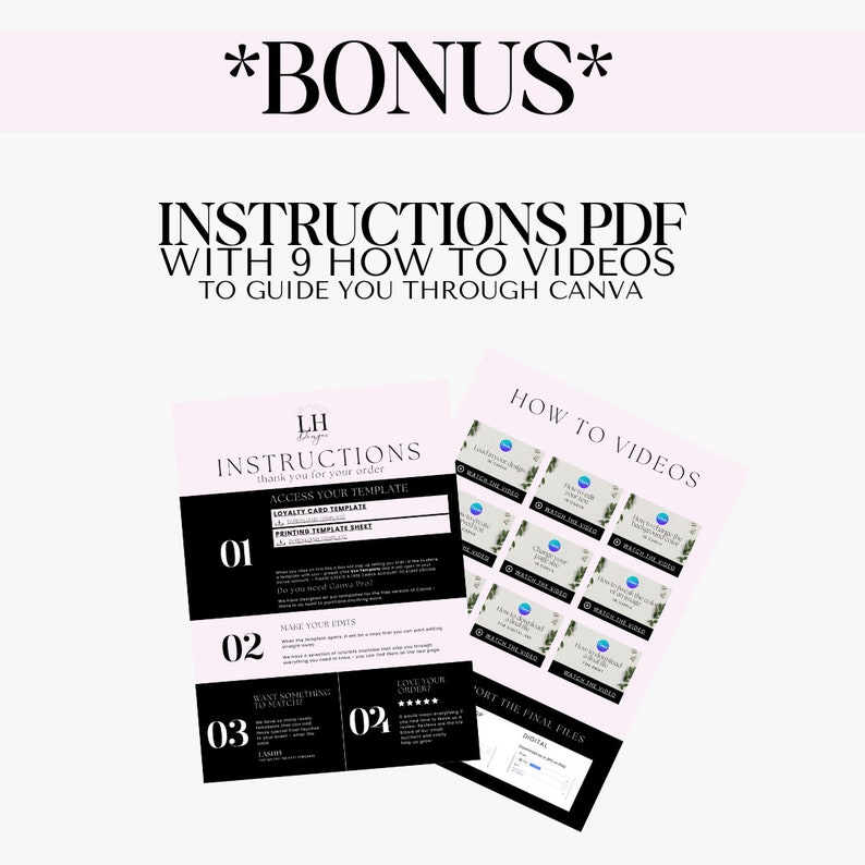 Editable Loyalty Card, DIY Marketing Cards Template Design, Lash Card ...