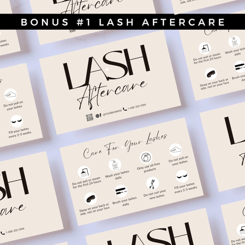 Lash Artist Starter Template Bundle | Client Record | Lash Map ...