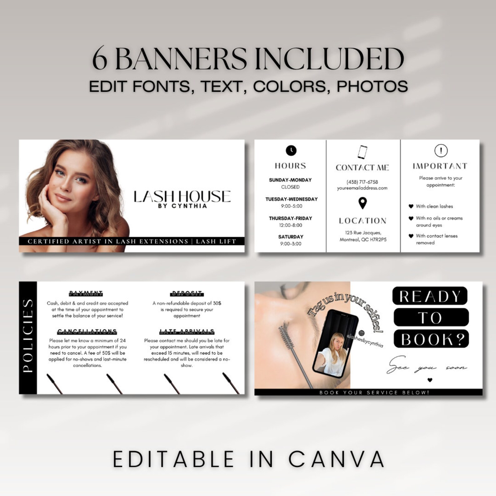 Modern Acuity Website Design Scheduling Template for Lash Artist DIY ...