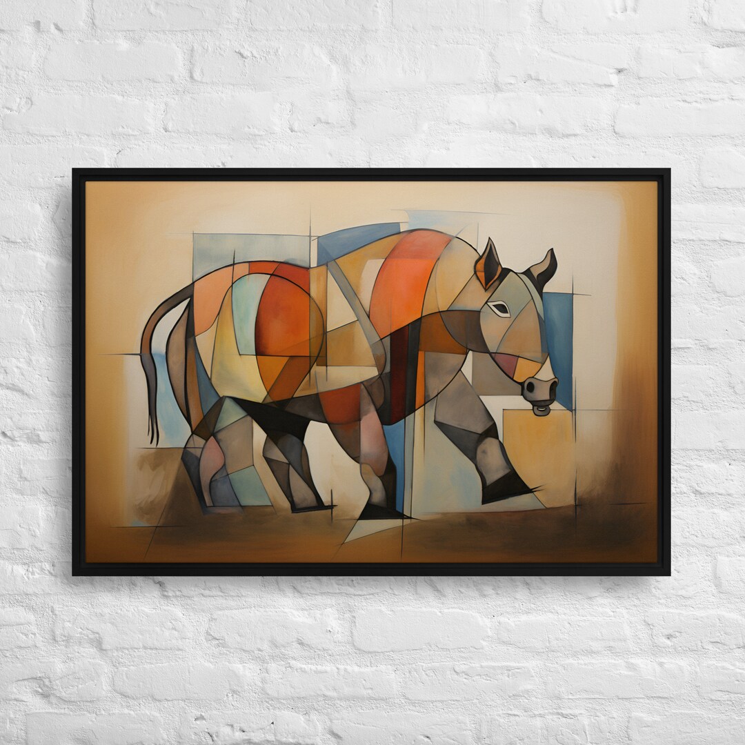 Geometric Cubist Deconstruction of a Massive Bull - Etsy
