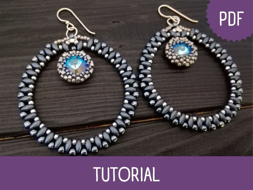 Hoop Earrings | Hoop Earrings Tutorial | Earrings With Superduo and ...