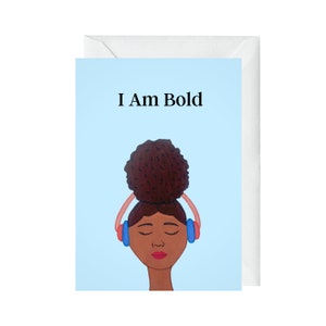 Set of 3 Affirmation Encouragement Cards, Black Girl Magic Cards, I Am ...