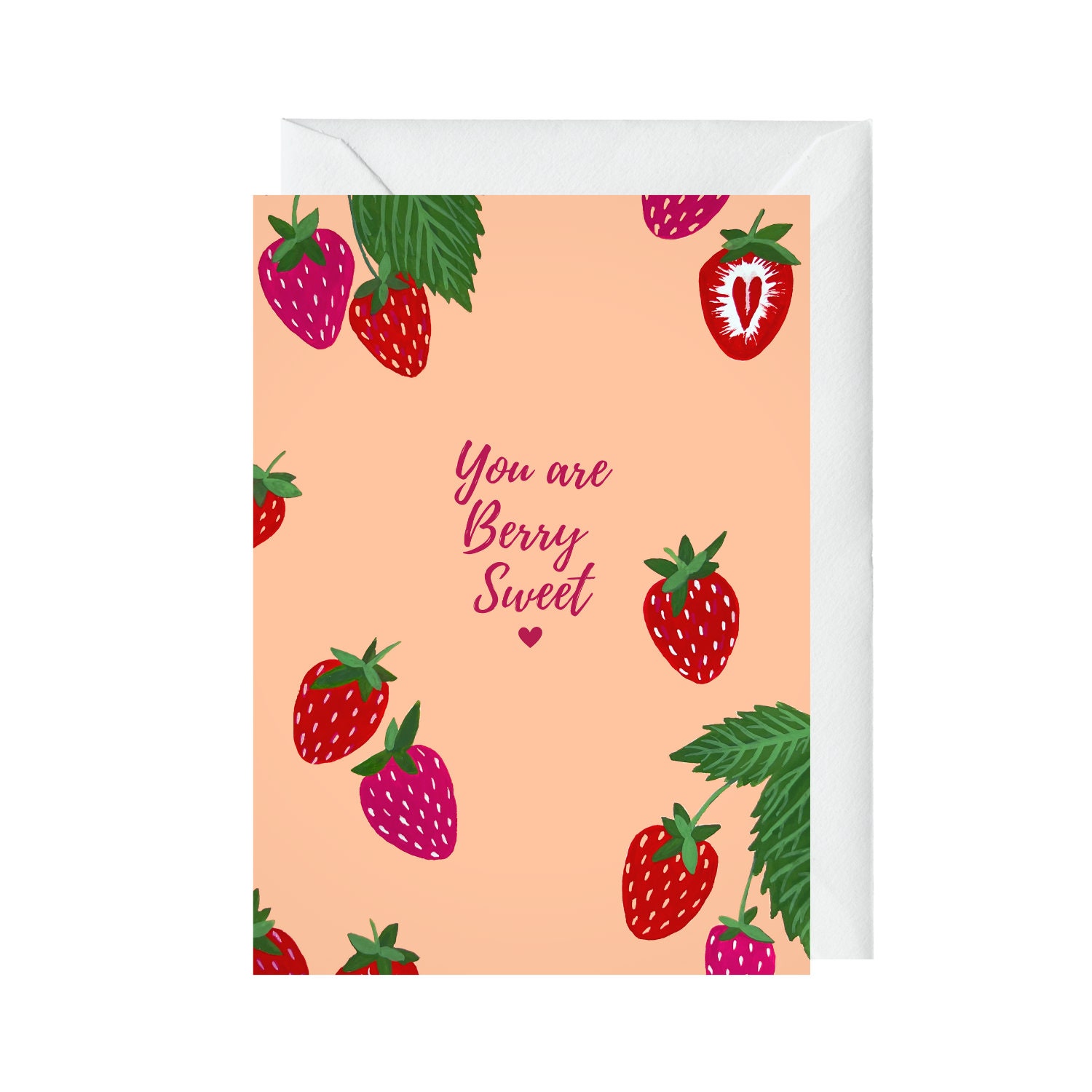 You Are Berry Sweet Strawberry Greeting Card, Pack of 3 - Etsy