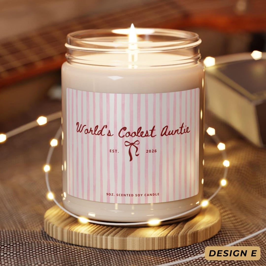 Pregnancy Announcing Candle Gift for New Grandparent to Be, Custom Baby ...