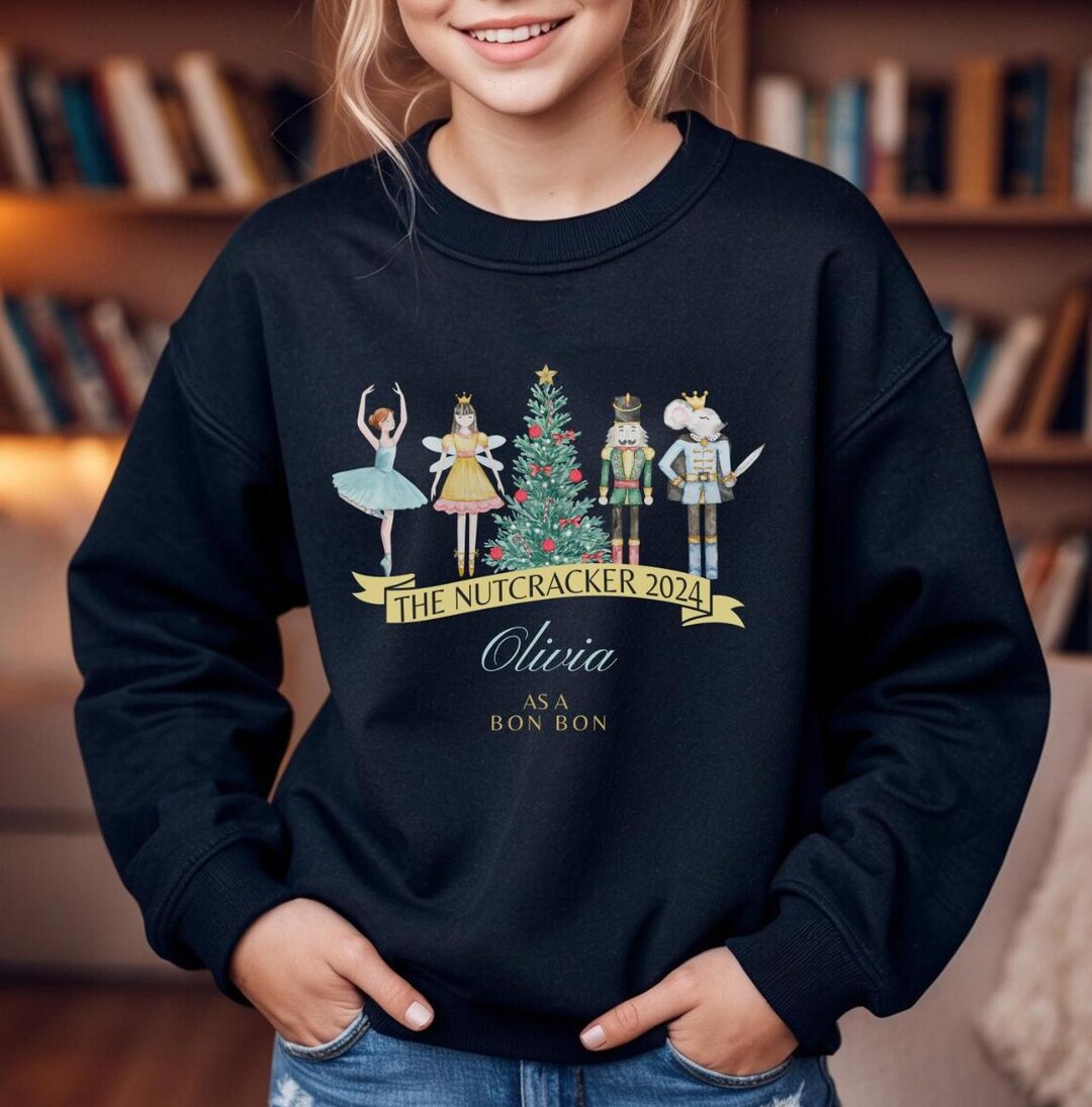 Personalized Nutcracker Ballet Christmas Sweatshirt Dance Gift, Custom ...