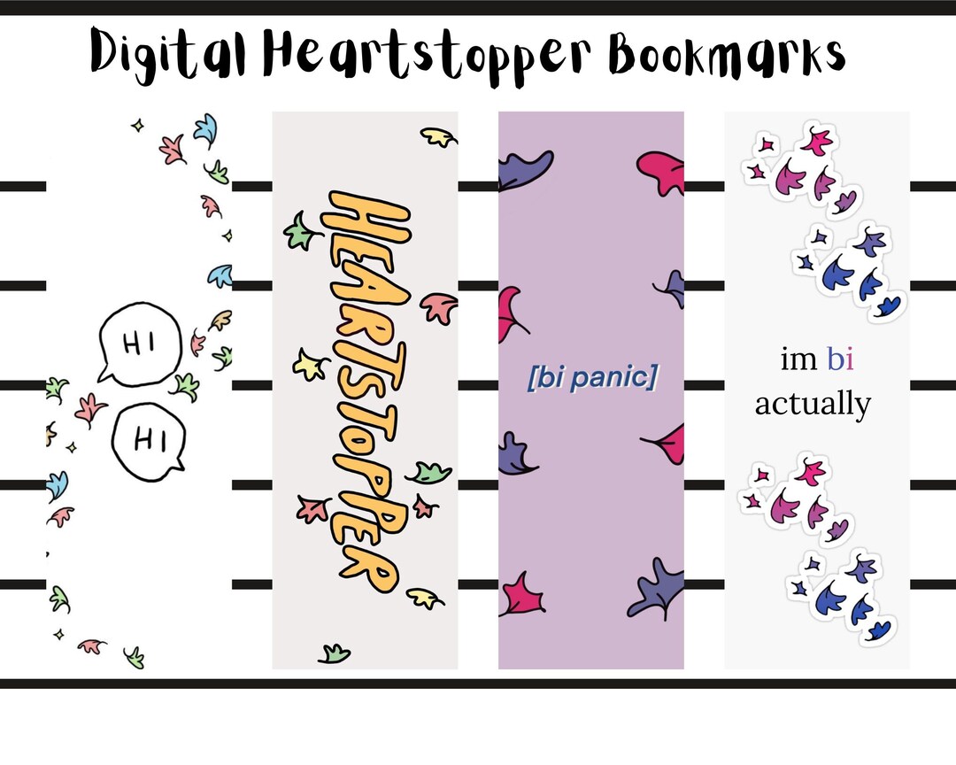 Digital Heartstopper Bookmark | Book Accessory | Heartstopper ...