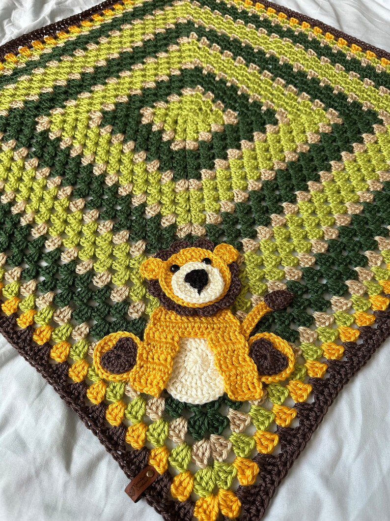 Handmade Crochet Lion Baby Blanket - Etsy