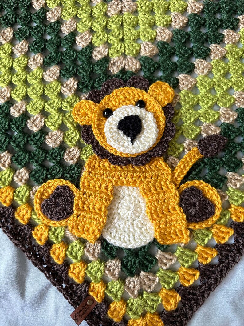 Handmade Crochet Lion Baby Blanket - Etsy