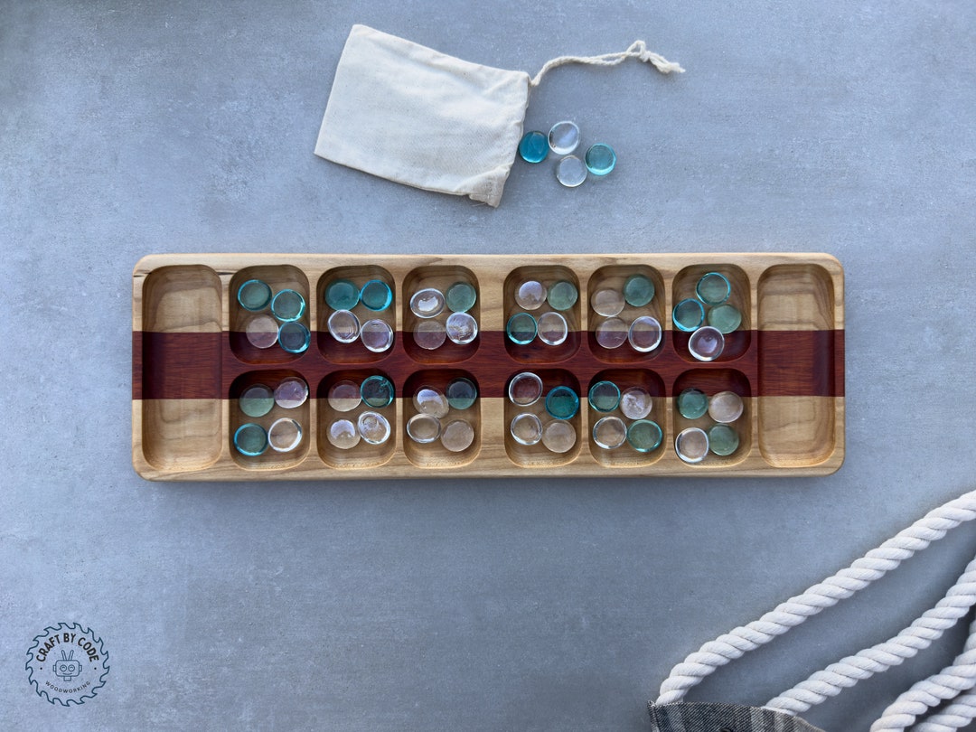 Mancala Wooden Board Game Maple / Bloodwood 002 - Etsy