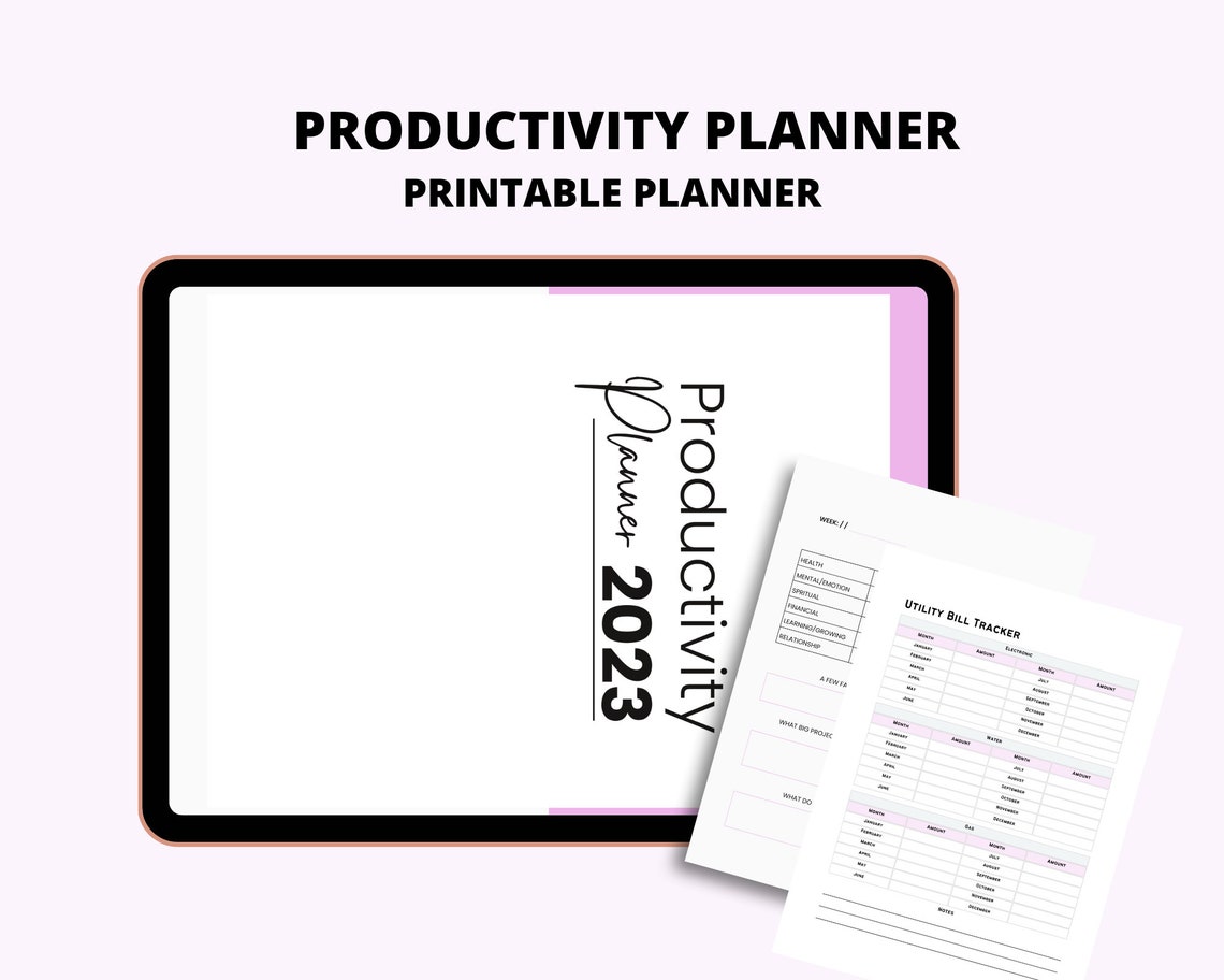 Productivity Planner || Planner | Printable Planner | Instant Download ...