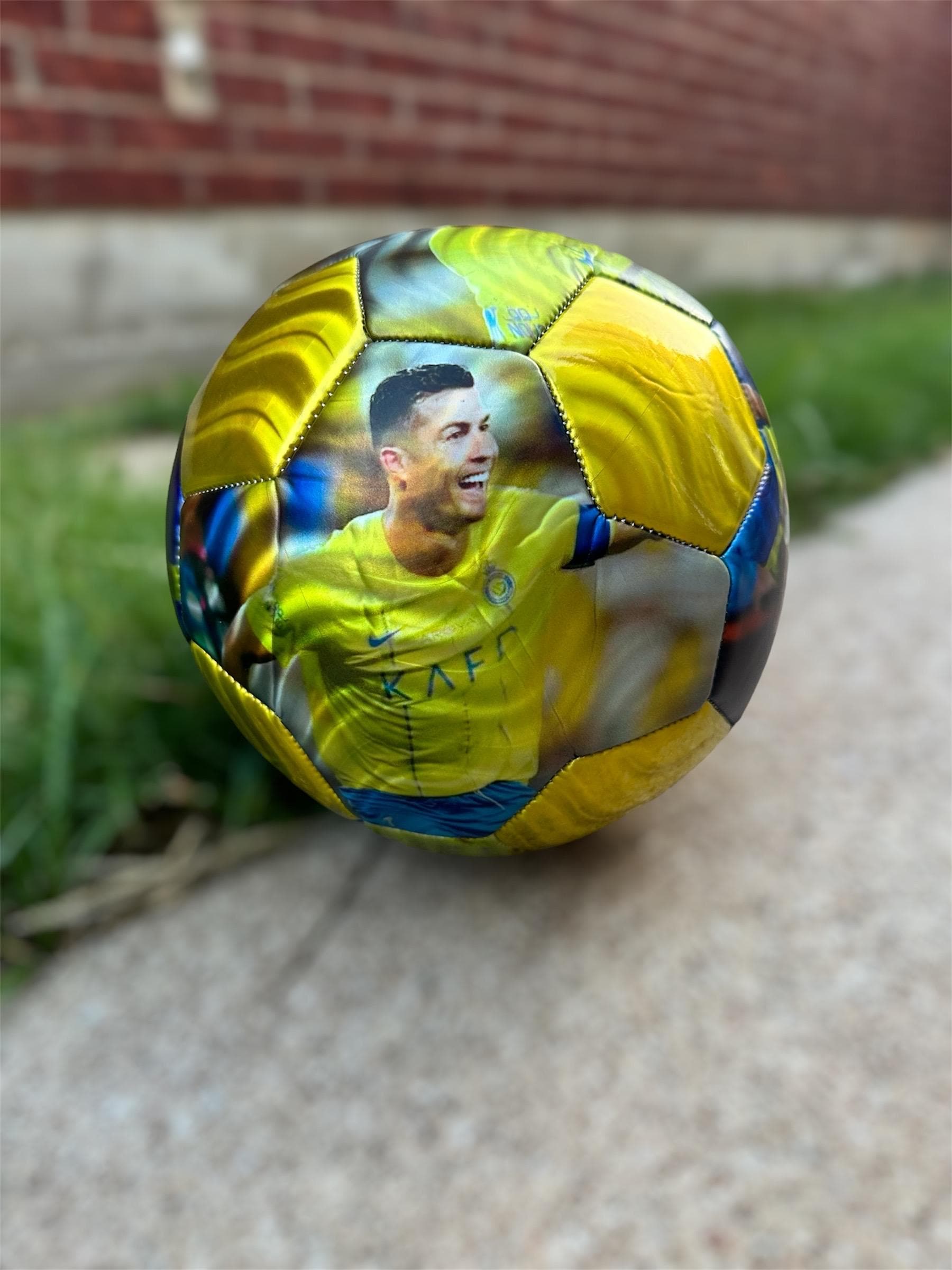 Cristiano Ronaldo Print Soccer Ball - Golden PVC, Size 5 - Etsy