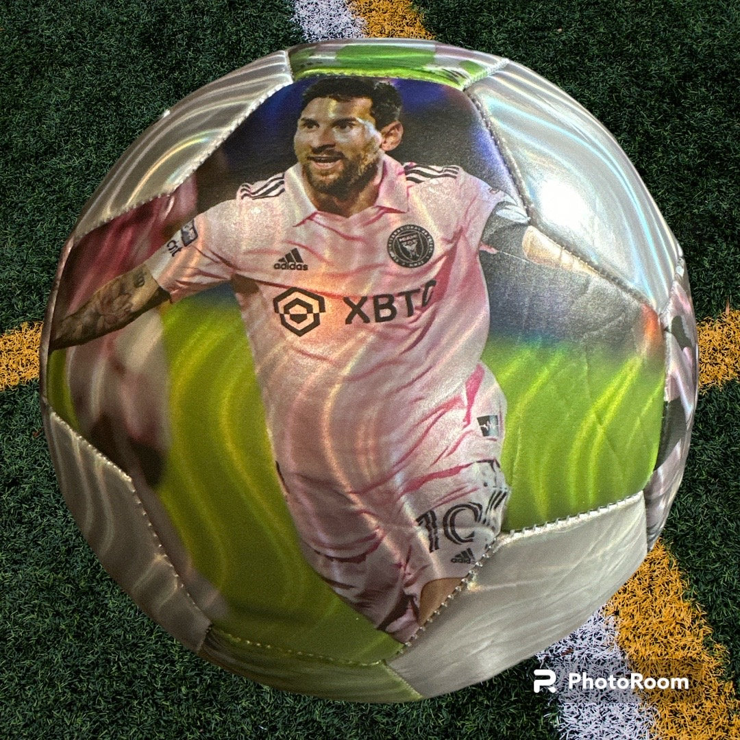 Messi Print Soccer Ball: Standard Size 5 PVC Leather - Etsy