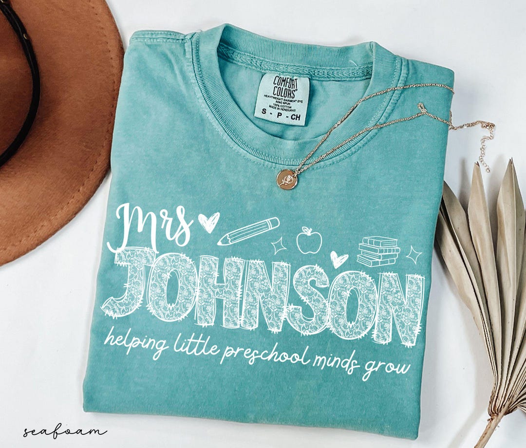 Personalized Preschool Lace Teacher Shirt, Elementary Teacher Tee ...