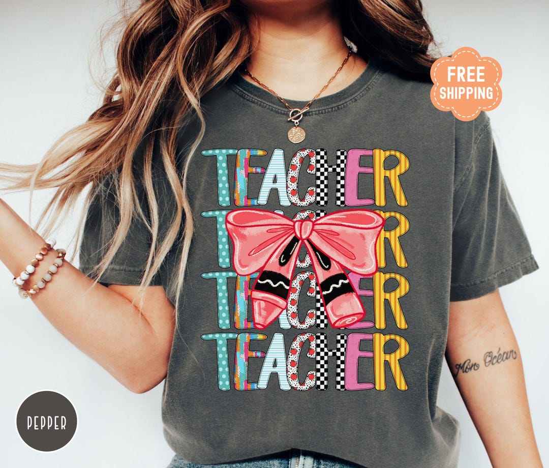 Retro Teacher Shirt for Back to School, Kindergarten Teacher Shirt, New ...