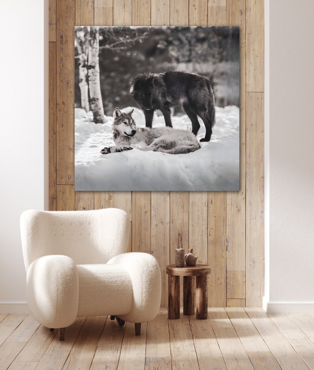 Wolf Wall Art, Wildlife Art, Wolfpack Canvas Art, Large Art for Home ...