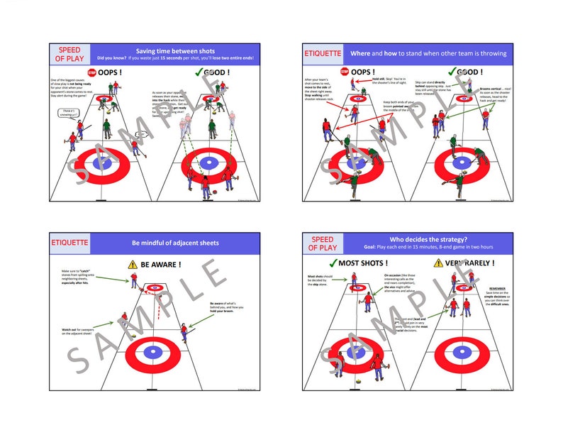 Curling Posters for Etiquette and Speed of Play - Etsy