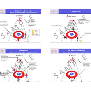 Curling Posters for Etiquette and Speed of Play - Etsy