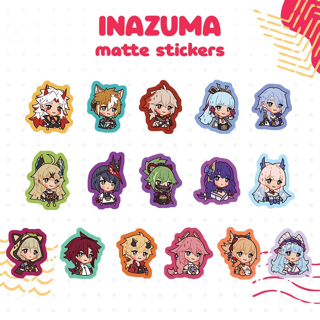 Inazuma - Genshin Impact Die Cut Stickers | Mizuki, Yoimiya, Ayato ...