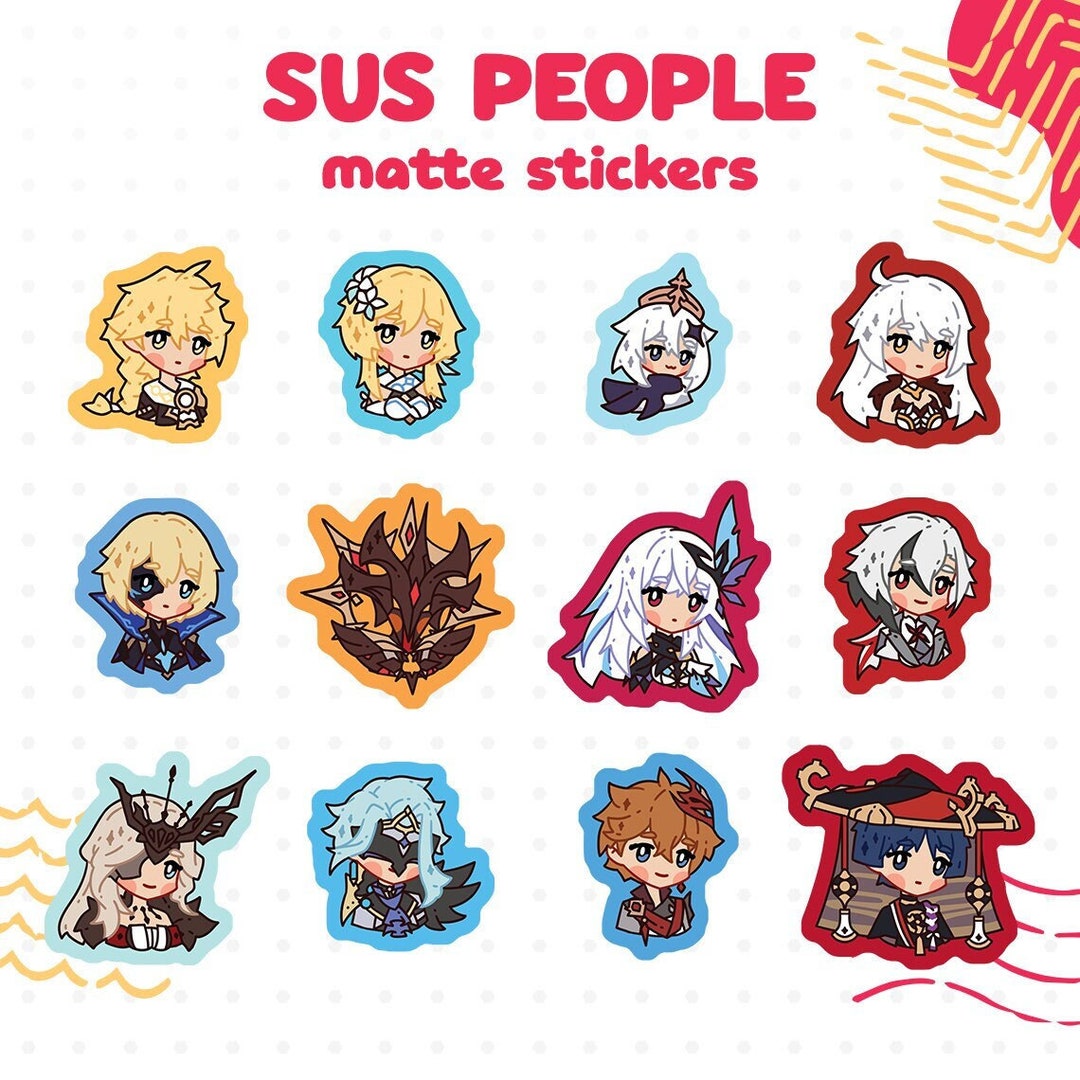 Sus People Genshin Impact Die Cut Stickers - Etsy