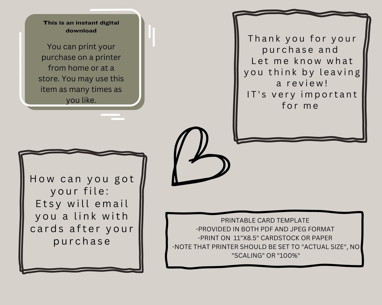 Set of 4 Printable Birthday Cards. Happy Birthday Card Printable ...