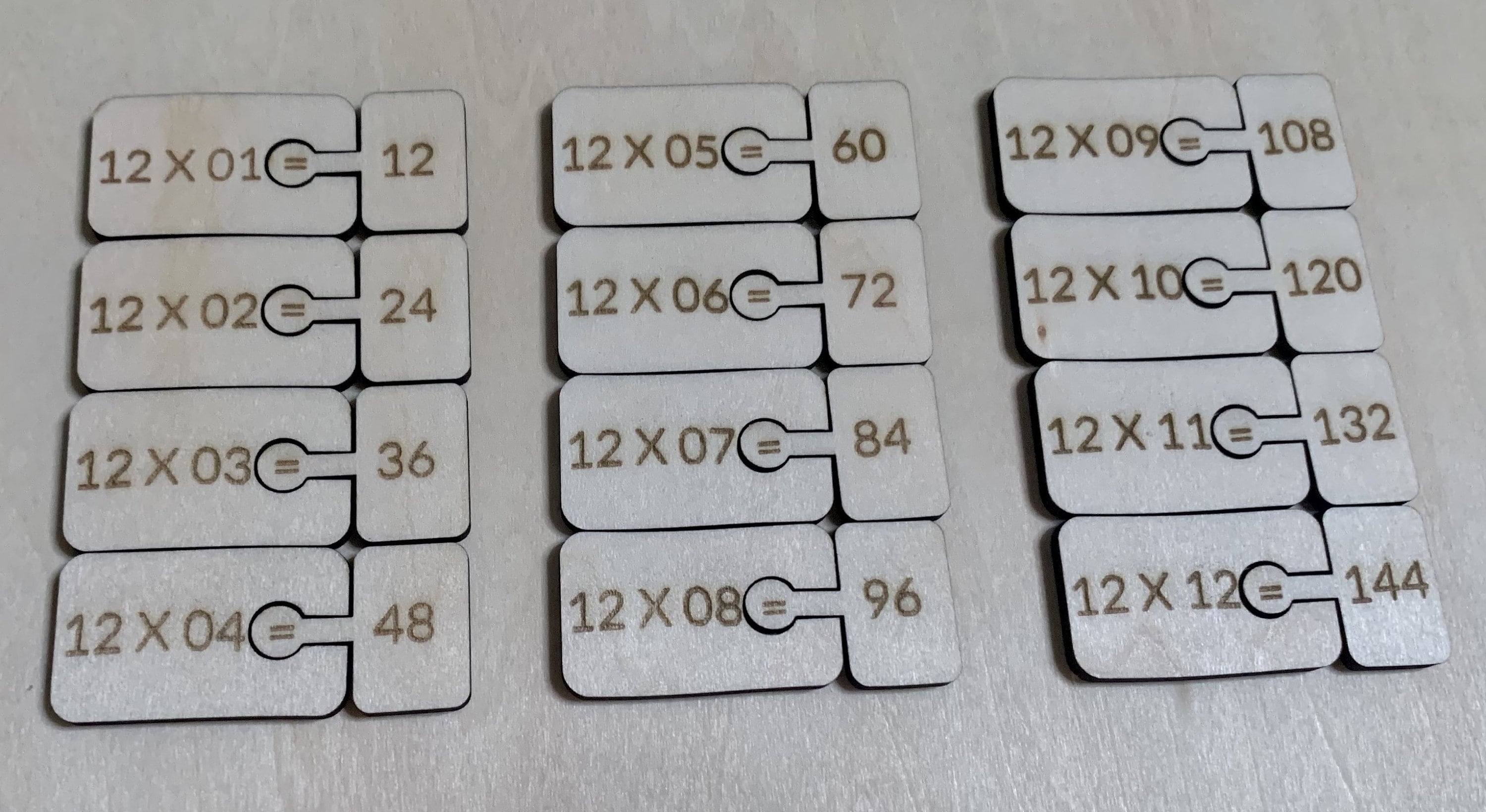 Handcrafted Wooden Times-table Puzzle, the Fun, Engaging Way to Master ...