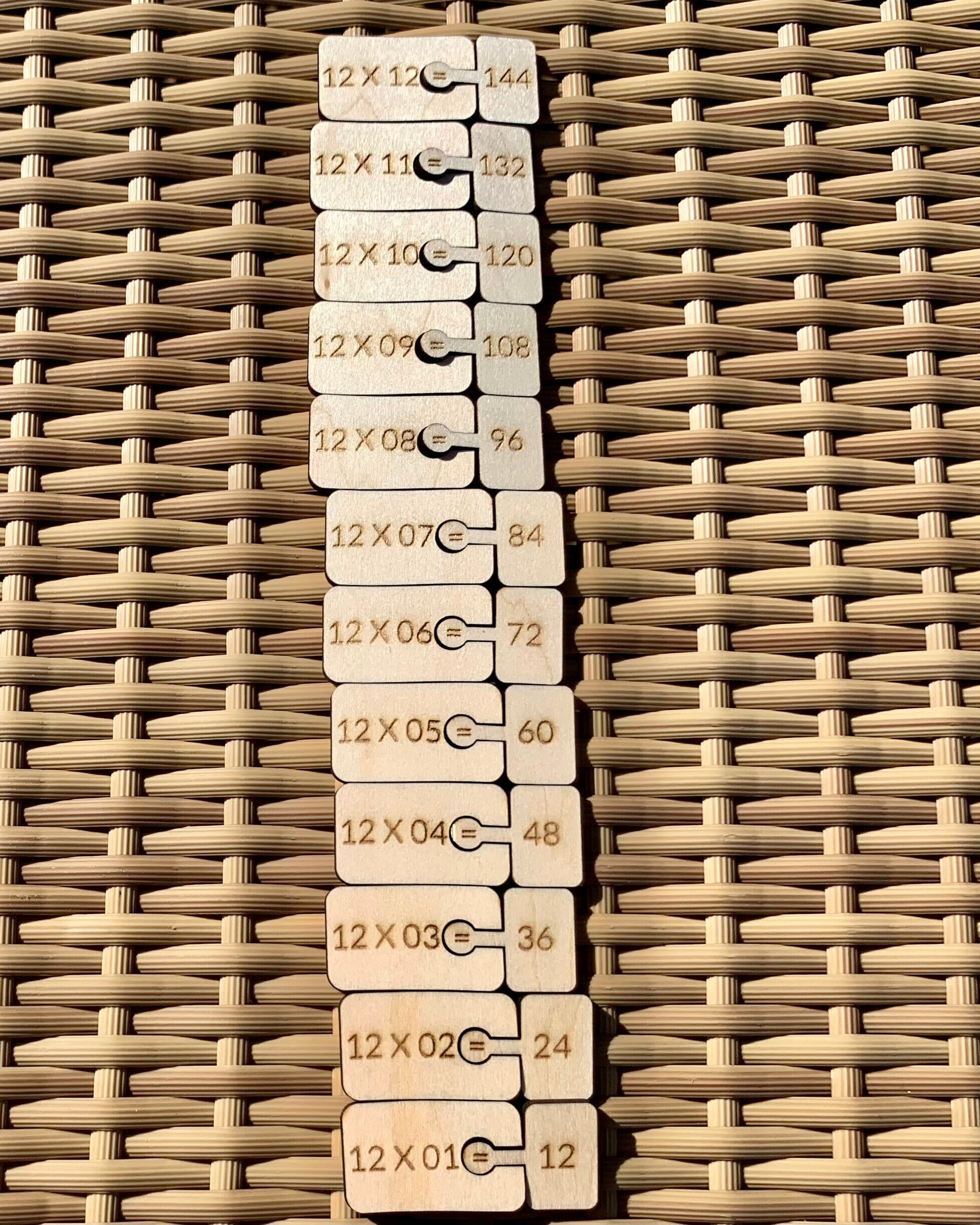 Handcrafted Wooden Times-table Puzzle, the Fun, Engaging Way to Master ...