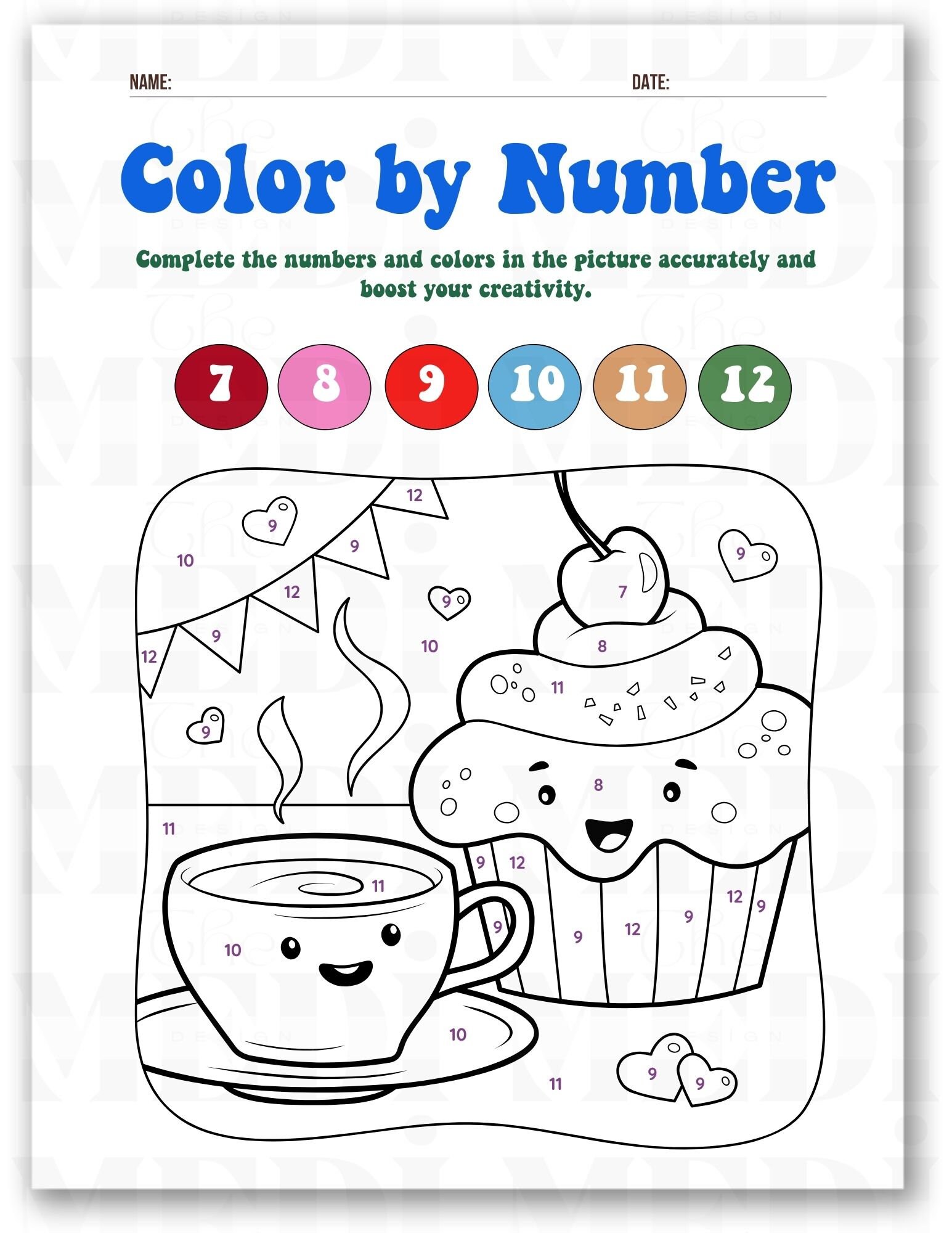 Discover Fun Learning Preschool Numbers and Colors Coloring Pages ...