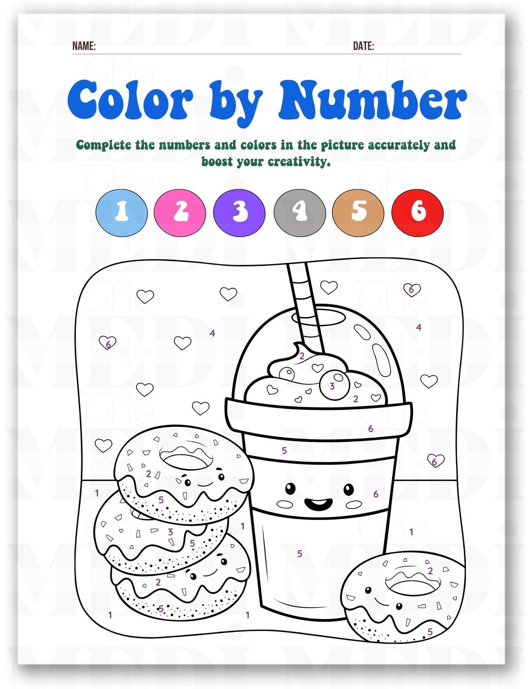 Discover Fun Learning Preschool Numbers and Colors Coloring Pages ...