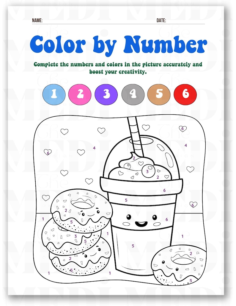 Discover Fun Learning Preschool Numbers and Colors Coloring Pages ...