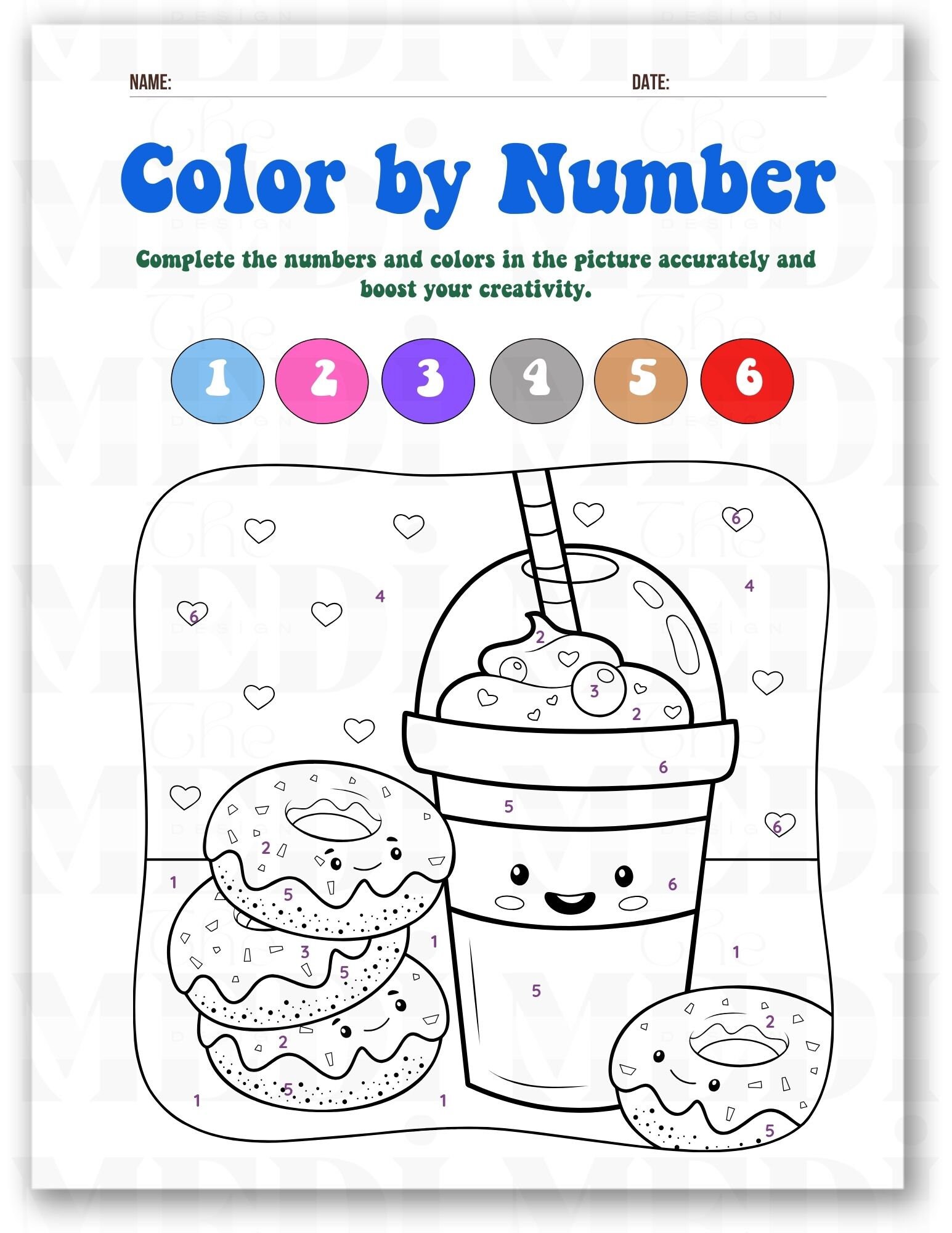 Discover Fun Learning Preschool Numbers and Colors Coloring Pages ...