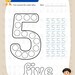 Trace and Color Worksheet, Fun With Numbers! Preschool Activity Package ...