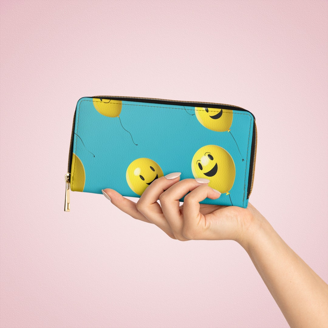Balloon Zipper Wallet Blue & Yellow Small Purse Hand Bag - Etsy