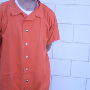 Prison Jail Inmate Penitentiary Orange Jumpsuit Costume Sizes 3XL to ...