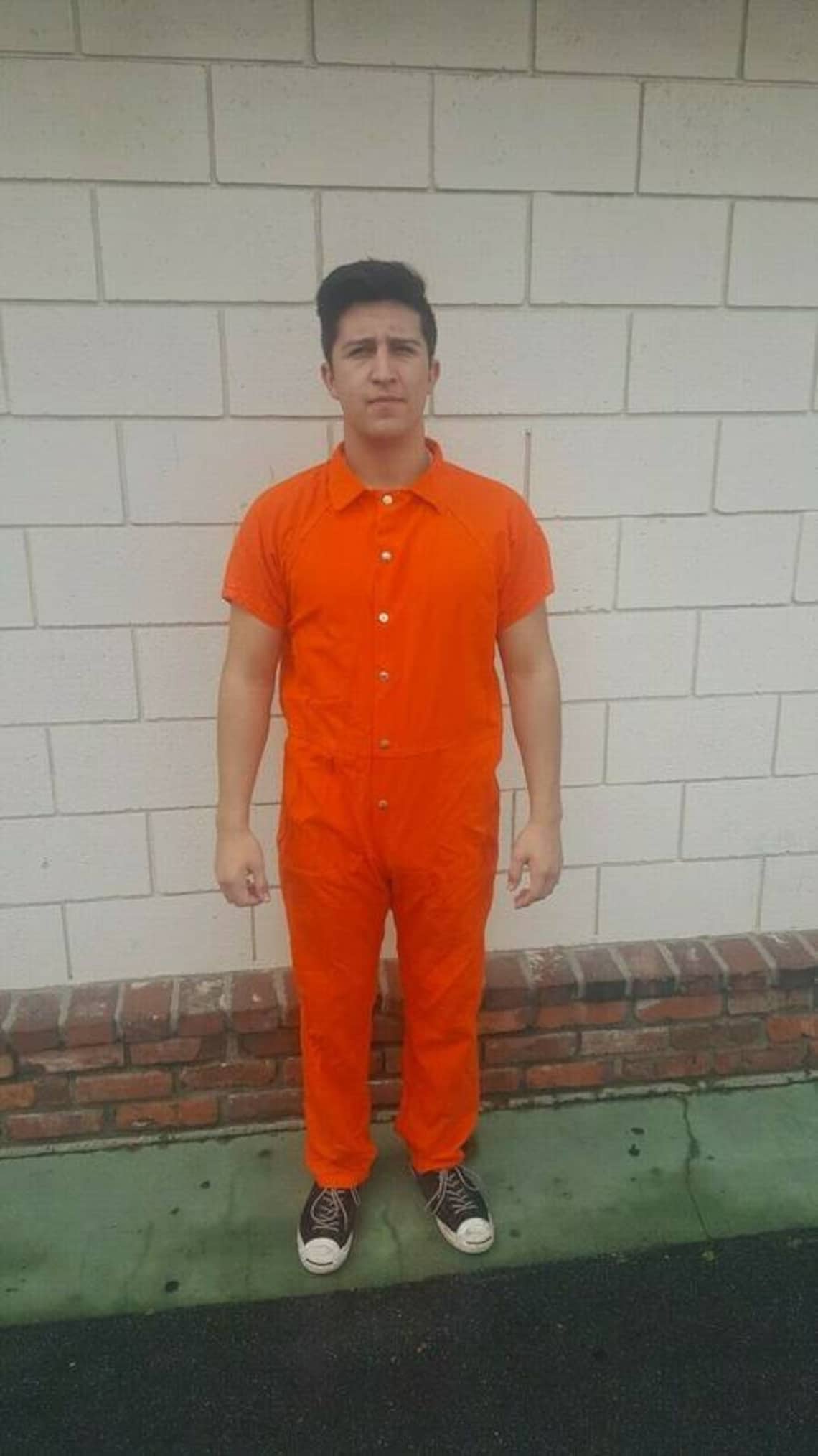 Prison Jail Inmate Penitentiary Orange Jumpsuit Costume Sizes 3XL to ...