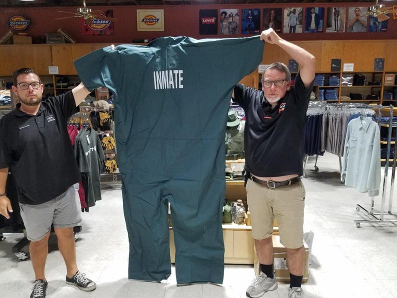 Jail Prison Inmate Jumpsuit Green Costume New S-7XL - Etsy