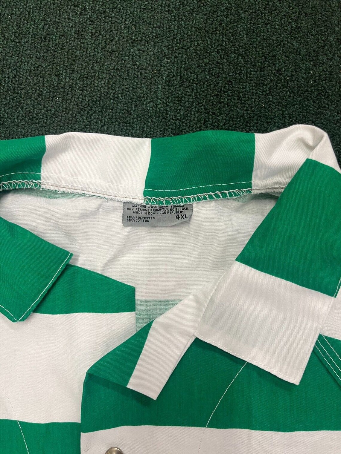 Jail Prison Inmate Jumpsuit ICS Waco Green & White Stripe Costume New ...