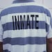 Jail Prison Inmate Jumpsuit Blue and White Stripe Halloween Costume ...